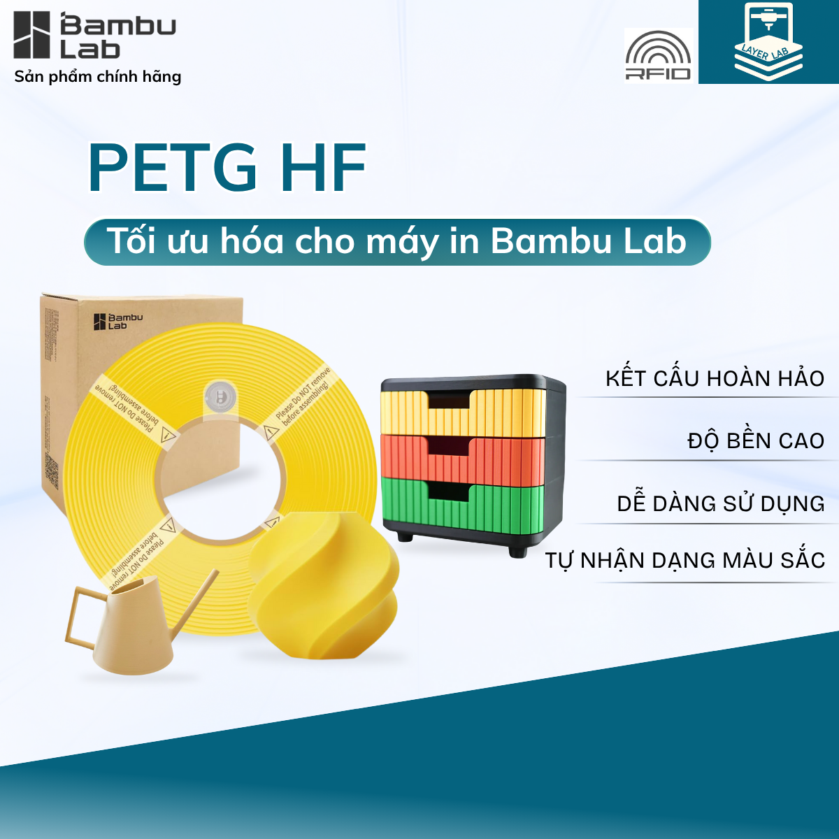 Bambu Lab PETG HF | Nhựa In 3D FDM – Layer Lab